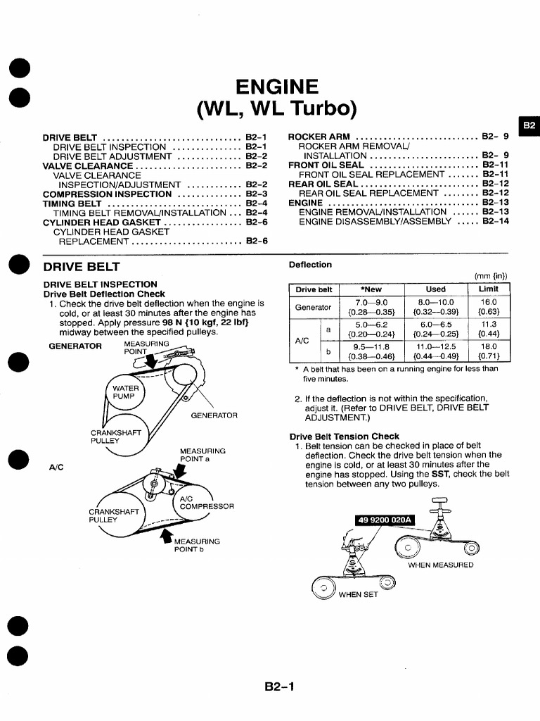 B2 Engine WL, WL Turbo | PDF