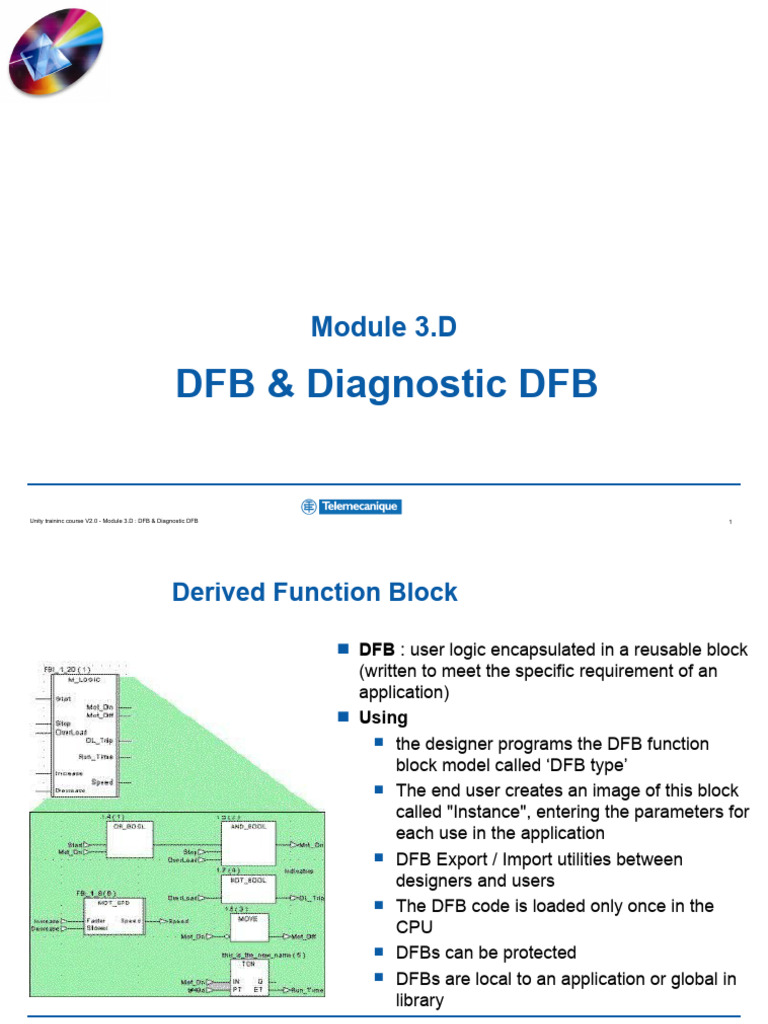 module 3.D DFB&Diagnostic DFBs | PDF | Parameter (Computer Programming) | Computer Program