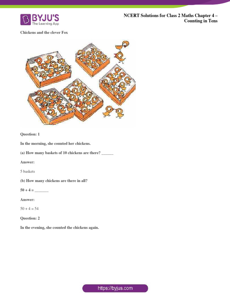 NCERT-Solutions-for-Class-2-Maths-Chapter-4-Counting-in-Tens | PDF NCERT-Solutions-for-Class-2-Maths-Chapter-4-Counting-in-Tens | PDF