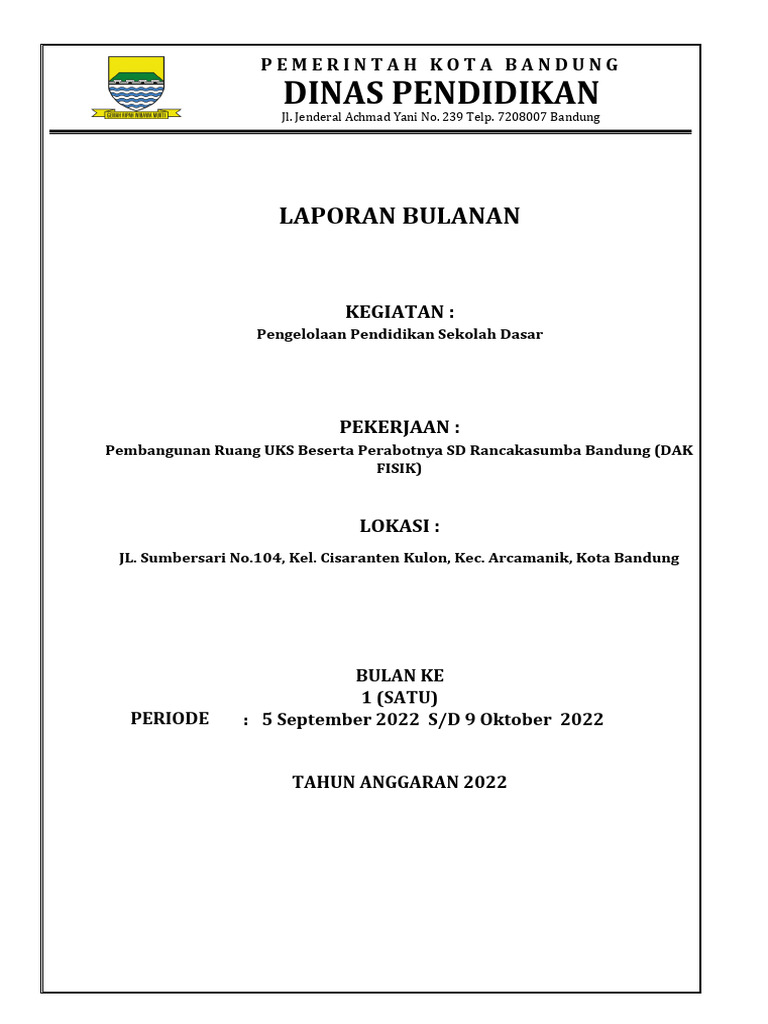 Lap. Progres SD Rancakasumba (R. Uks) 25% | PDF