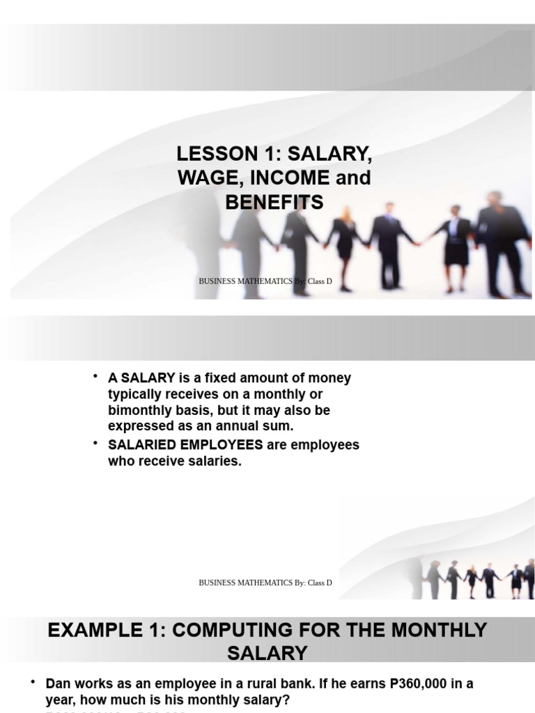 Salary Wage and Income | PDF | Salary | Employment