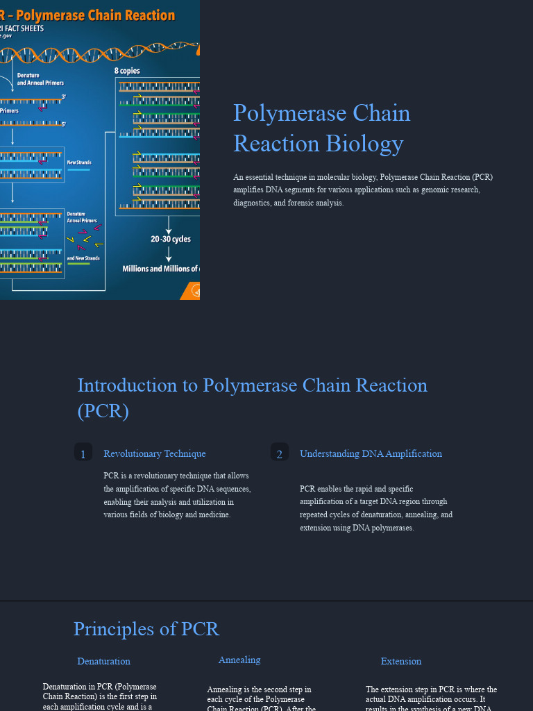 Polymerase Chain Reaction Biology | PDF | Polymerase Chain Reaction | Primer (Molecular Biology)