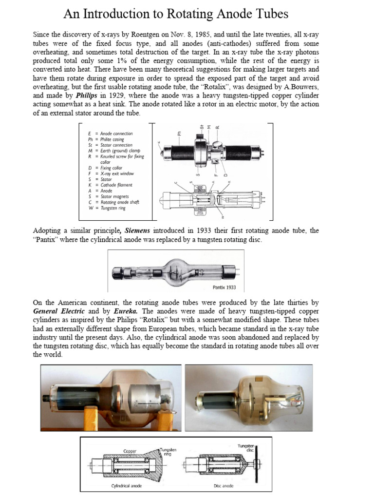 Introduction To Rotating Anode Tubes | PDF | Vacuum Tube | X Ray
