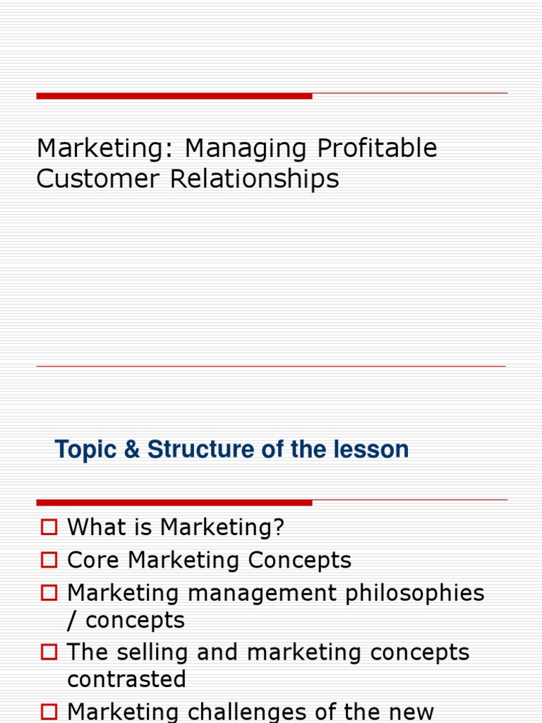 Marketing: Managing Profitable Customer Relationships | PDF | Sales ...
