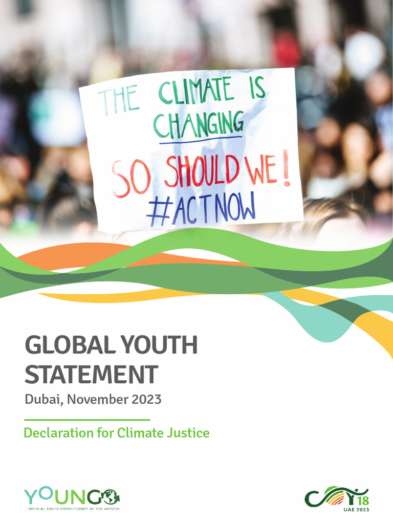 Global Youth Statement - 2023 - R4 | PDF | Climate Change Mitigation ...