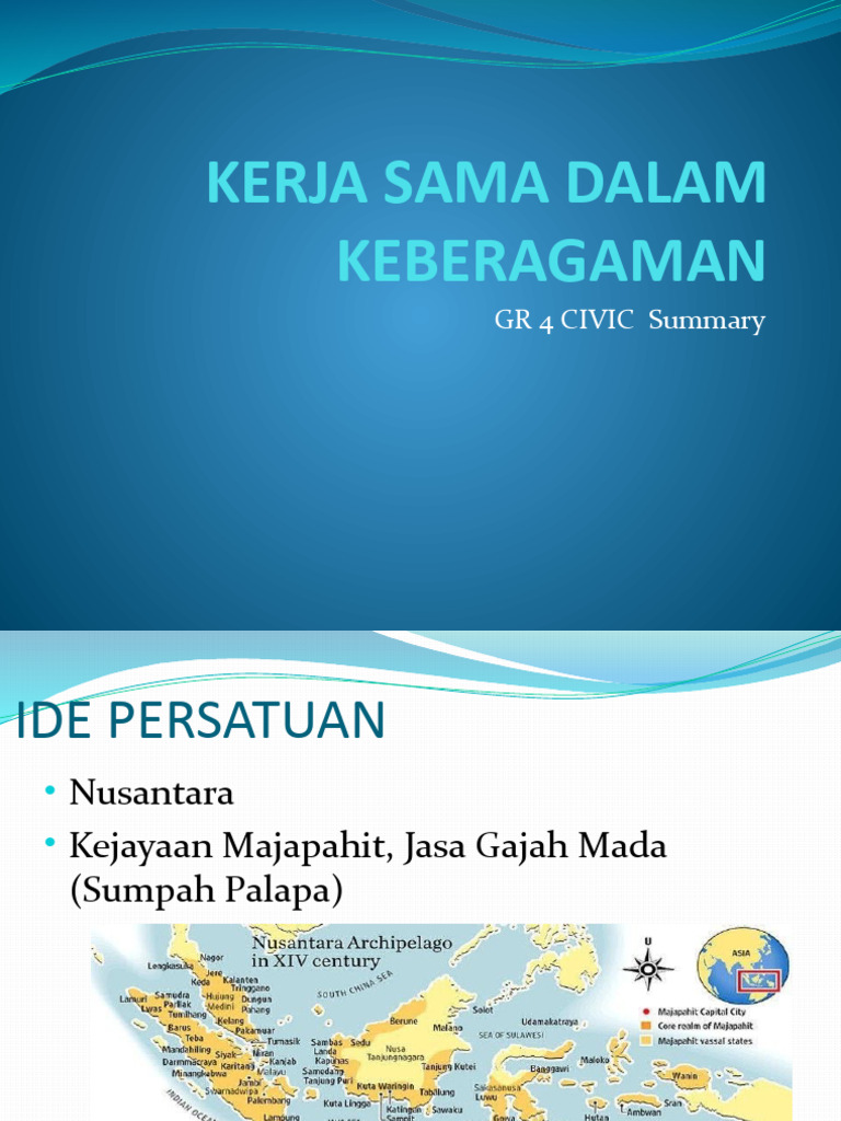 summary gr 4 civic KERJA SAMA DALAM KEBERAGAMAN 2023 2024 | PDF