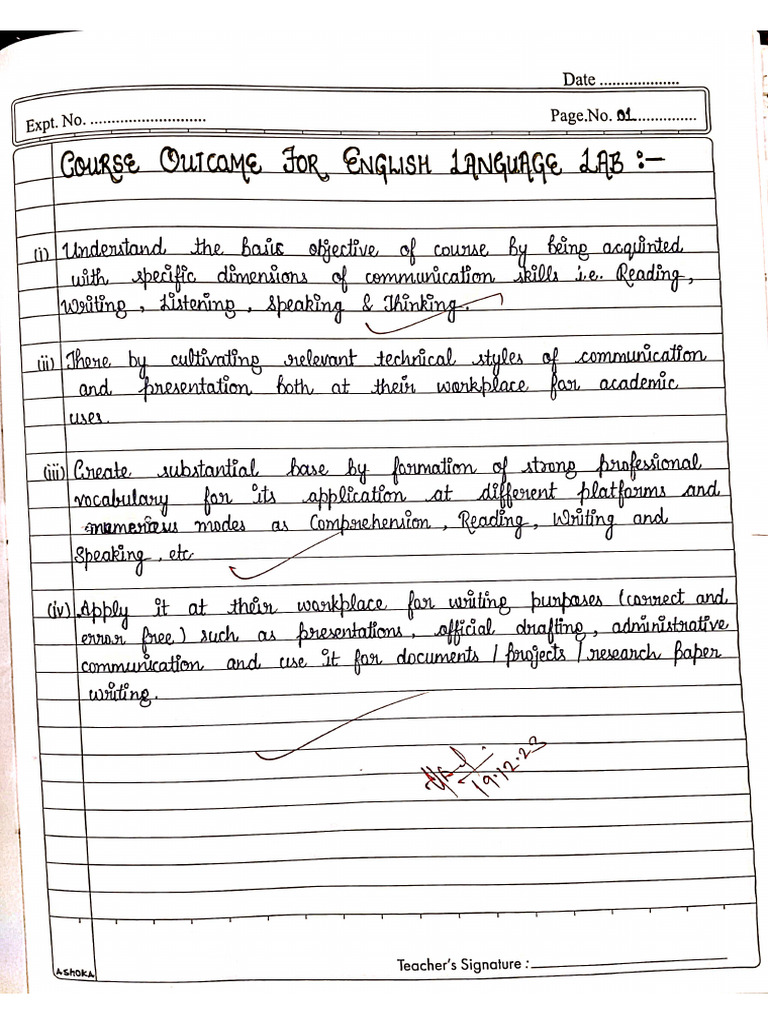 ENGLISH LAB FILE Aktu | PDF