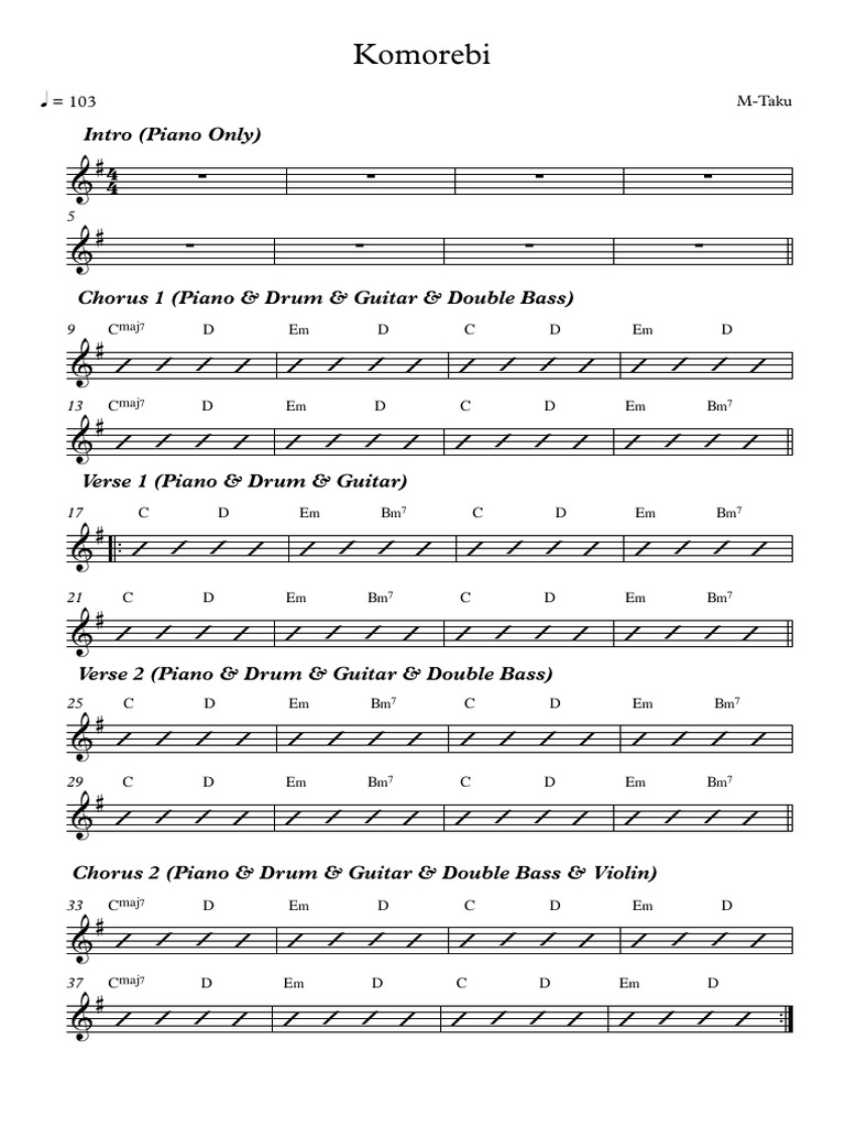 Komorebi - Full Score - 095214 | PDF | Song Structure | Musicology