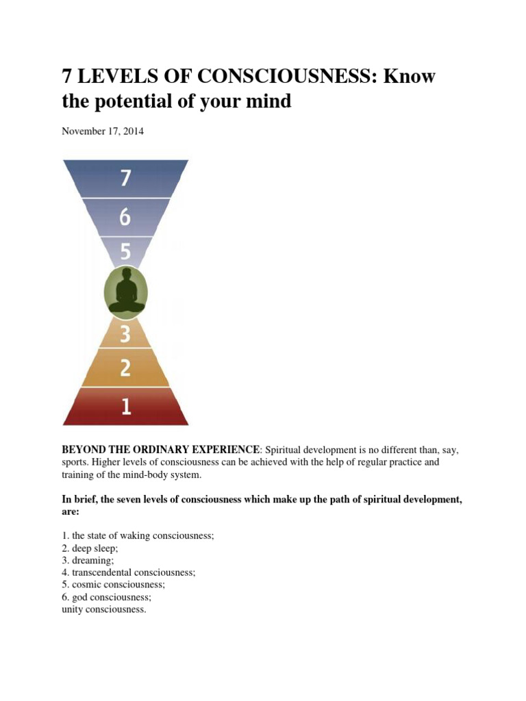 Seven Levels of Consciousness Explained | PDF | Ātman (Hinduism ...