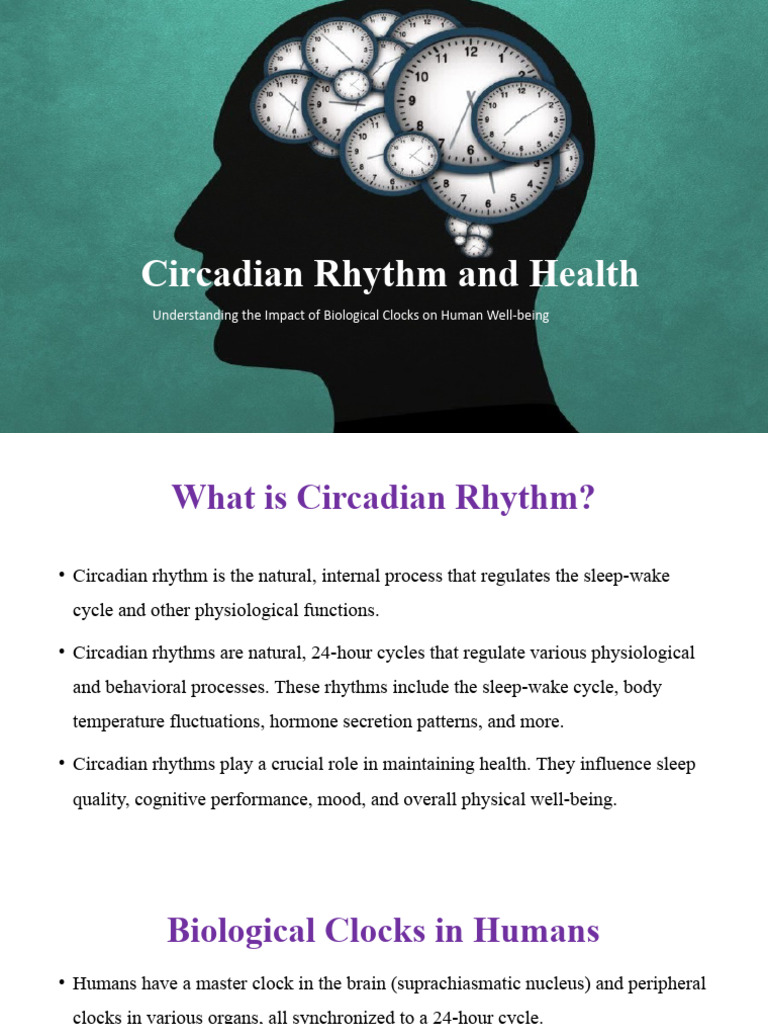 3.3 Circadian Rhythm and Health | PDF | Circadian Rhythm | Sleep