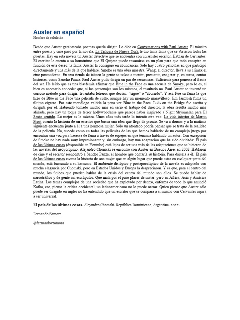 MLab Paul Auster | PDF | Novela negra, policíaca y suspenso | Clásicos