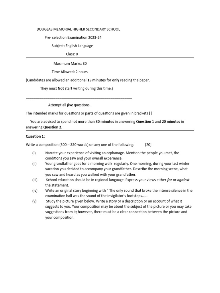 10 English Language 2023 | PDF