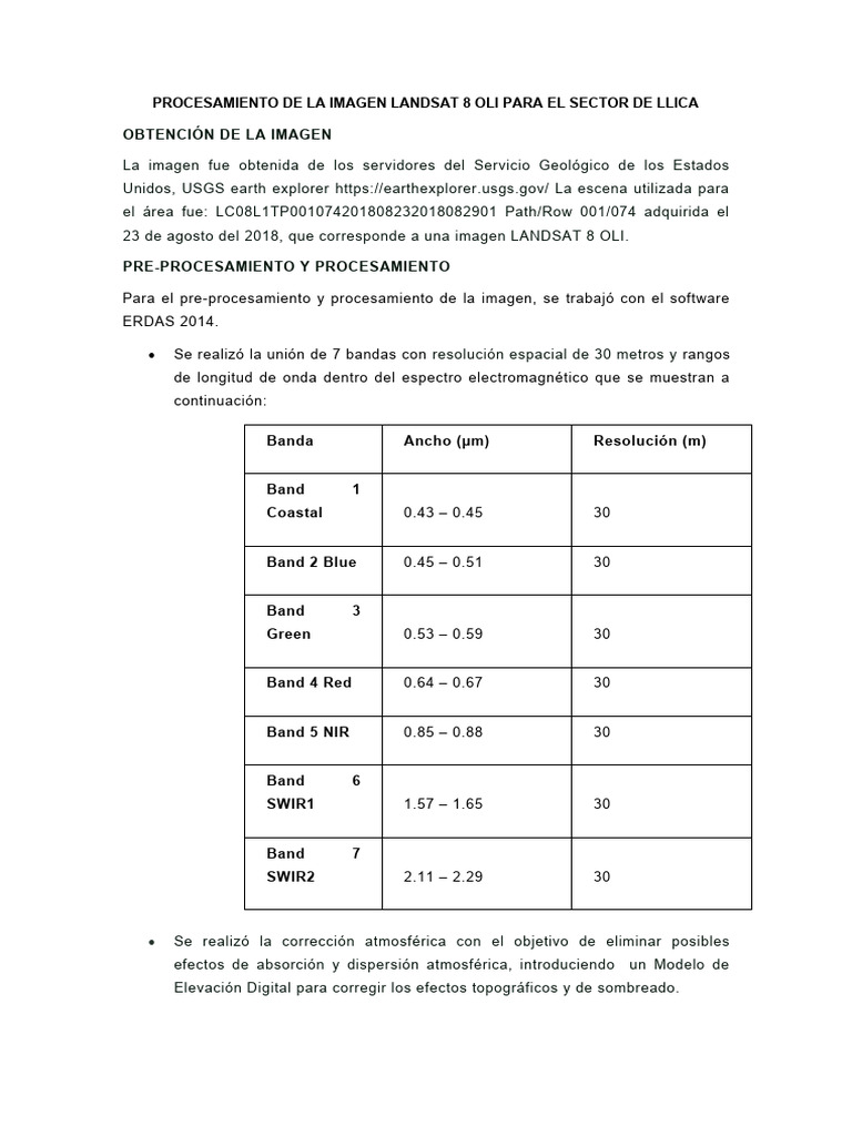 Procesamiento de La Imagen Landsat 8 Oli para El Sector de Llica | PDF ... Procesamiento de La Imagen Landsat 8 Oli para El Sector de Llica | PDF ...