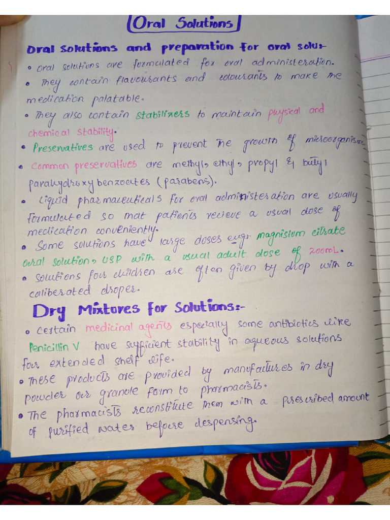 Oral Solutions | PDF