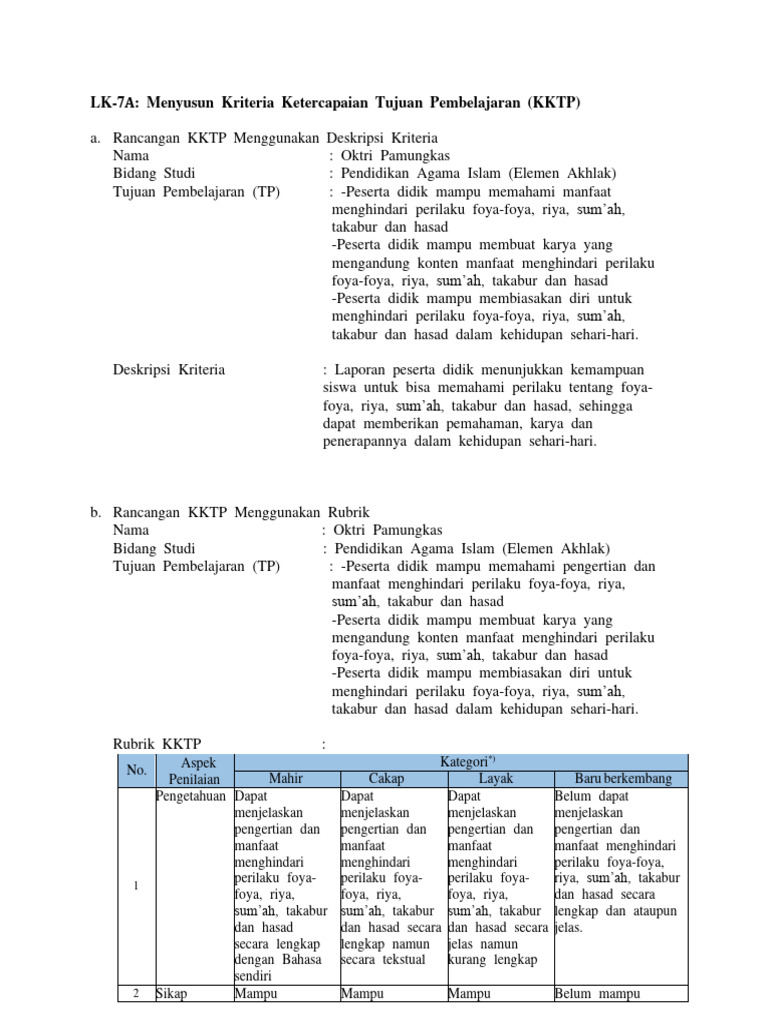 Tugas 7 - Pengembangan Instrumen Asesmen Formatif Dan Sumatif | PDF