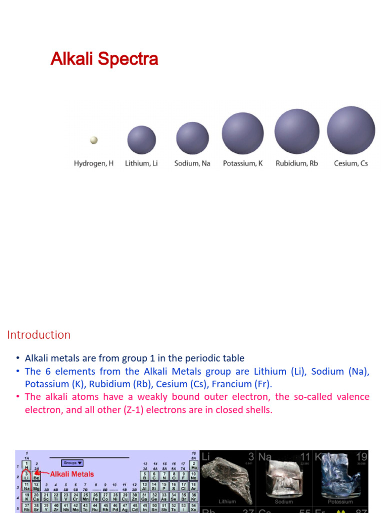 Lecture 3 Alkali-Spectra | PDF | Electron | Atomic Orbital