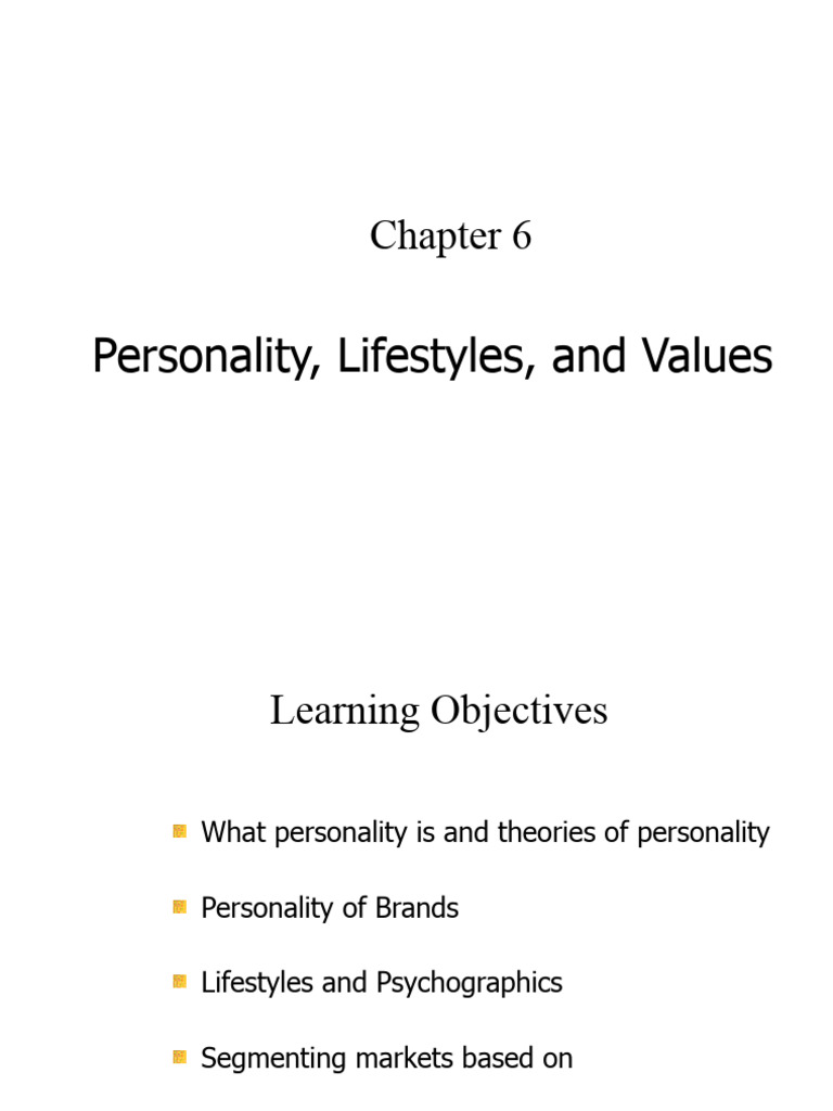 Chapter 06 For UM Learn - Personality Lifestyle Values | PDF | Id ...