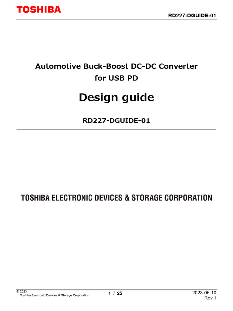 Automotive Buck-Boost DC-DC Converter - For USB PD | PDF | Power ...