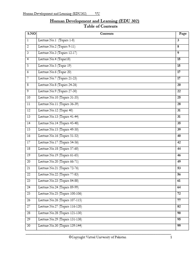 EDU302 Updated Handouts | PDF | Nature Versus Nurture | Developmental ...