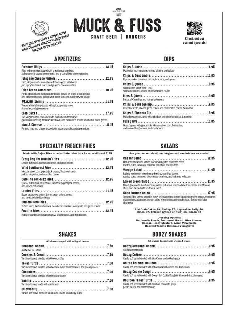 Muck Fuss Menu April 2024 | PDF | Hamburgers | Coleslaw