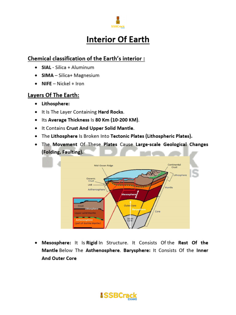 Layers and Composition of Earth's Interior | PDF | Earth | Crust (Geology)