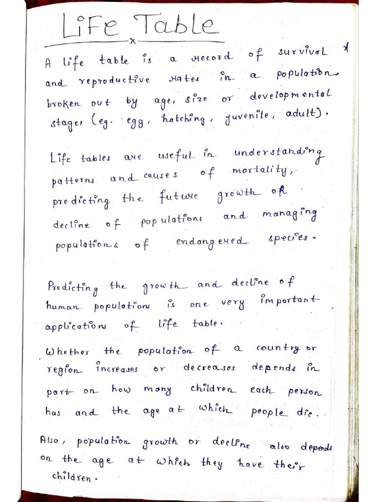 Life Table Compressed | PDF