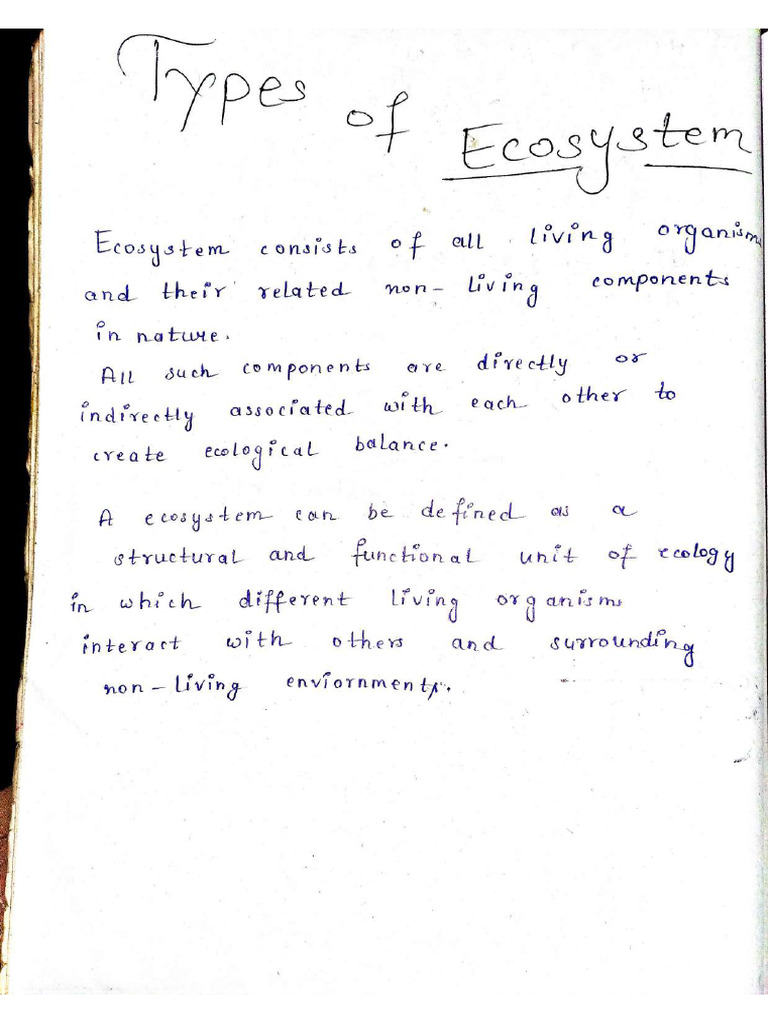 Types of Ecosystem and Pond Ecosystem_compressed | PDF