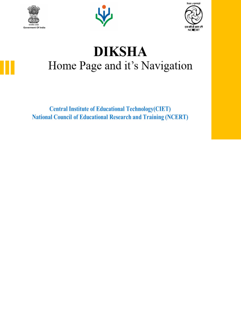 DIKSHA Home Page and It's Navigation | PDF | Login | Qr Code