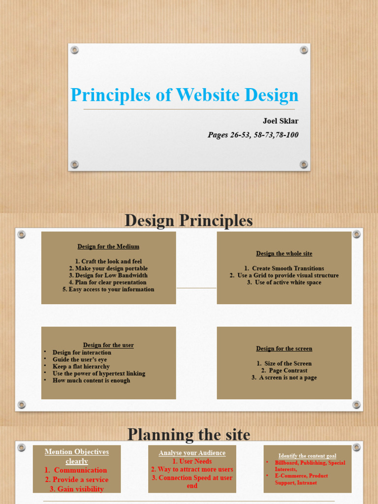 Website Design Principles | PDF | Web Design | Websites