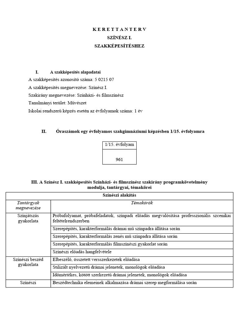 5 0215 07 Szinesz I. Szinhhazi Es Filmszinesz KTTV | PDF