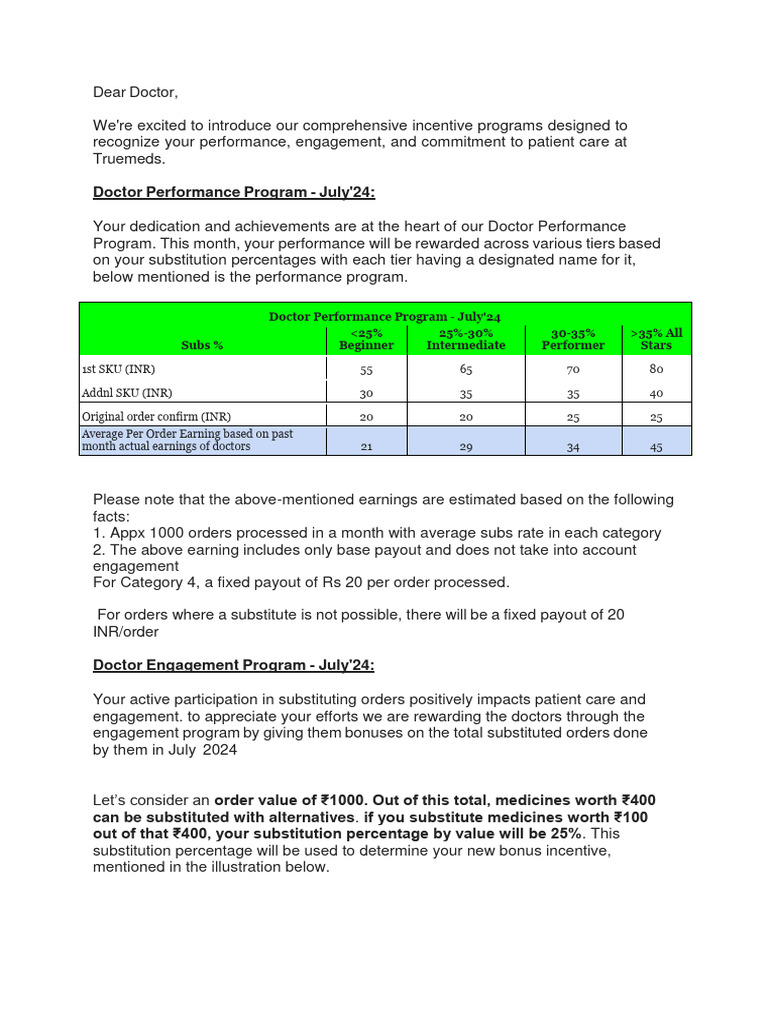 July Incentive 2024 | PDF | Incentive | Health Care