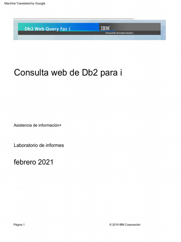 DB2 Web Query InfoAssist - Reporting Lab - 240 Esp | PDF | Ventana (informática) | Red mundial