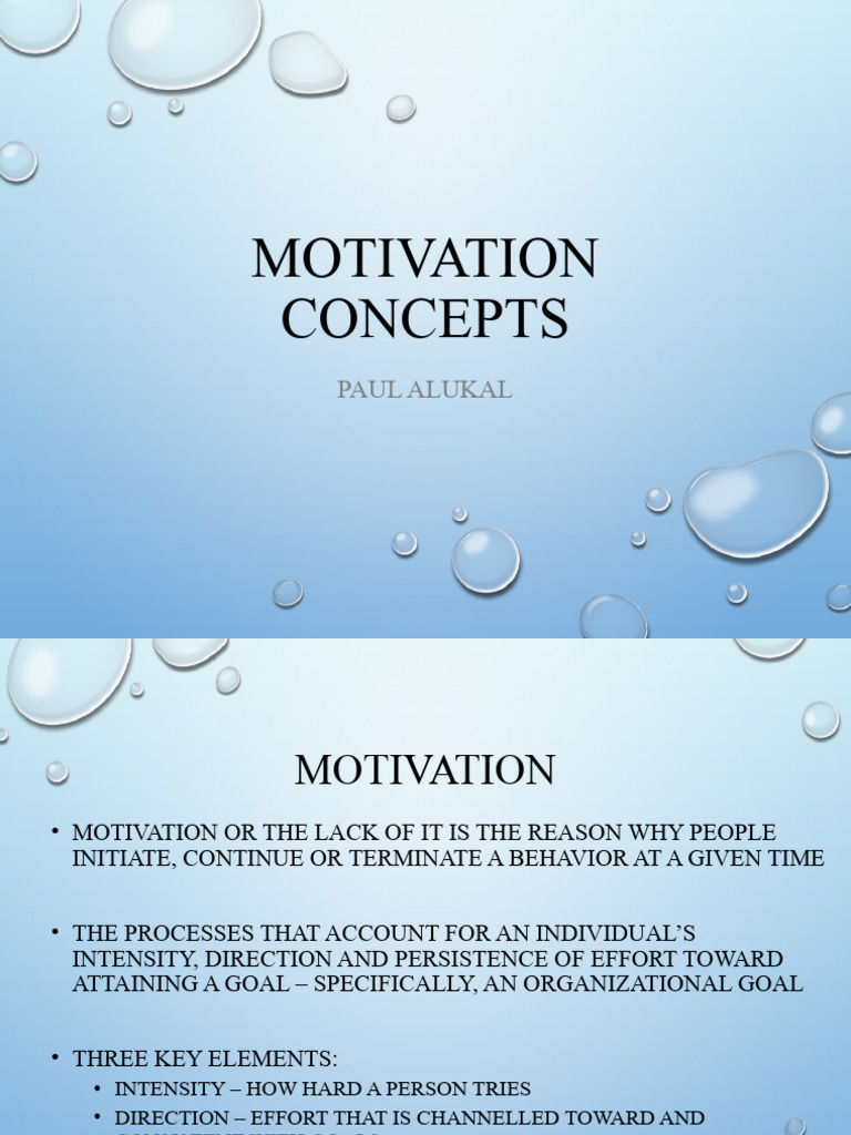Topic 4 - Motivation Concepts | PDF | Motivational | Motivation