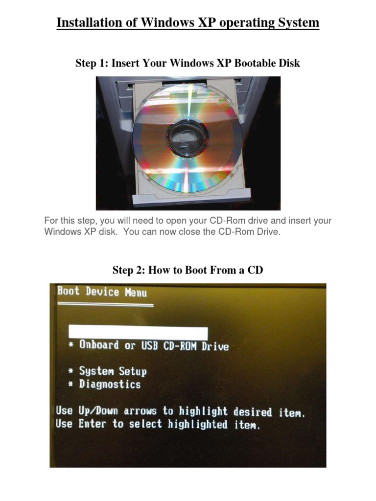 Installation of Windows XP Operating System | PDF | Booting | Button ... Installation of Windows XP Operating System | PDF | Booting | Button ...