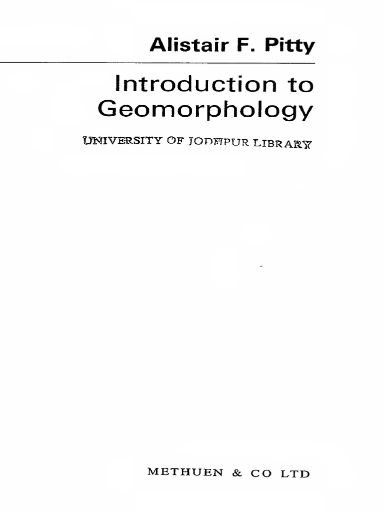 Introduction to Geomorphology Guide | PDF | Geomorphology | Weathering