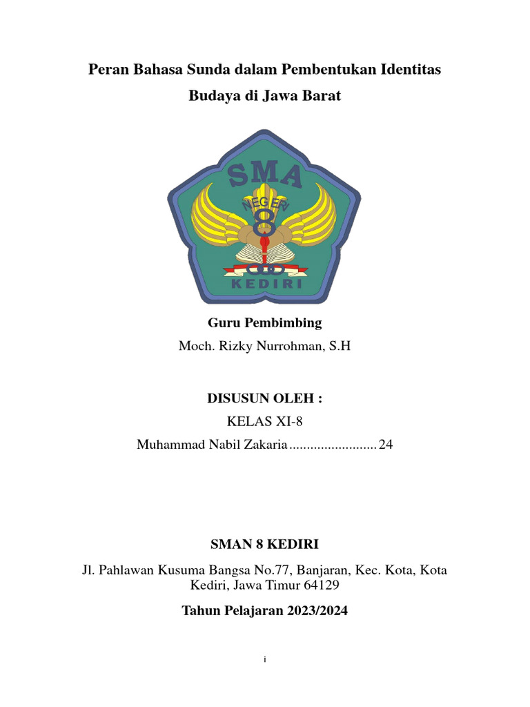 Peran Bahasa Sunda Dalam Pembentukan Identitas Budaya Di Jawa Barat ...