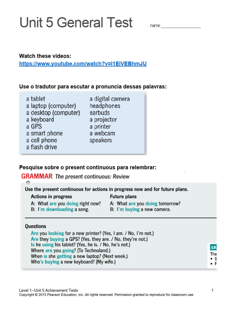 TN1_Unit_5_Assessment | PDF | All Rights Reserved