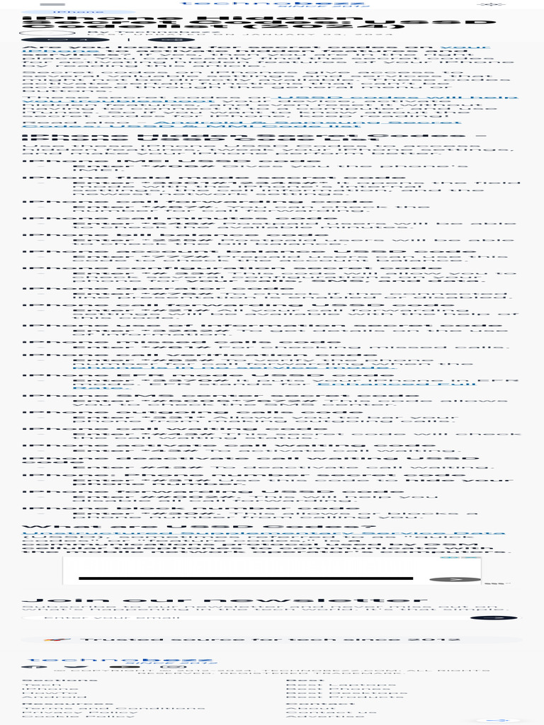 IPhone Hidden Secret Codes USSD Code List (2024) | PDF | I Phone ...