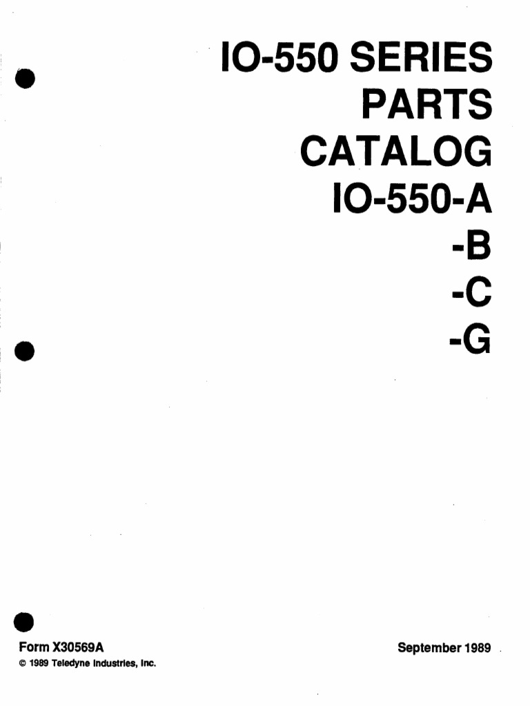 Ipc - Io-550-A, B, C, G | PDF | Engine Technology | Engines