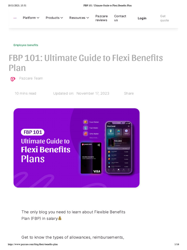 FBP 101 - Ultimate Guide To Flexi Benefits Plan | PDF | Employee ...