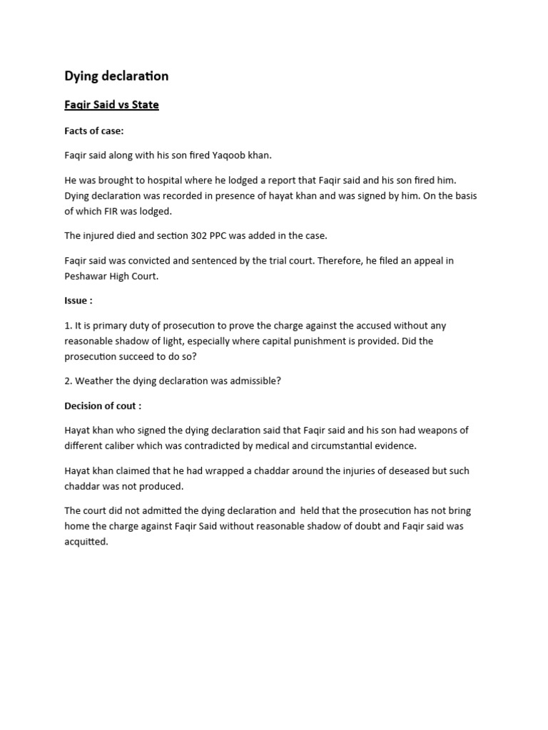 Dying Declarati-WPS Office | PDF | Politics | Social Science