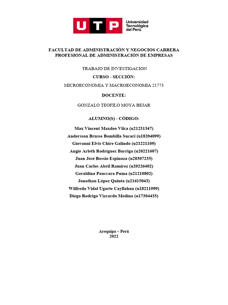 TAREA 2 MICRO Y MACRO | Descargar gratis PDF | Economias | Ciencias económicas