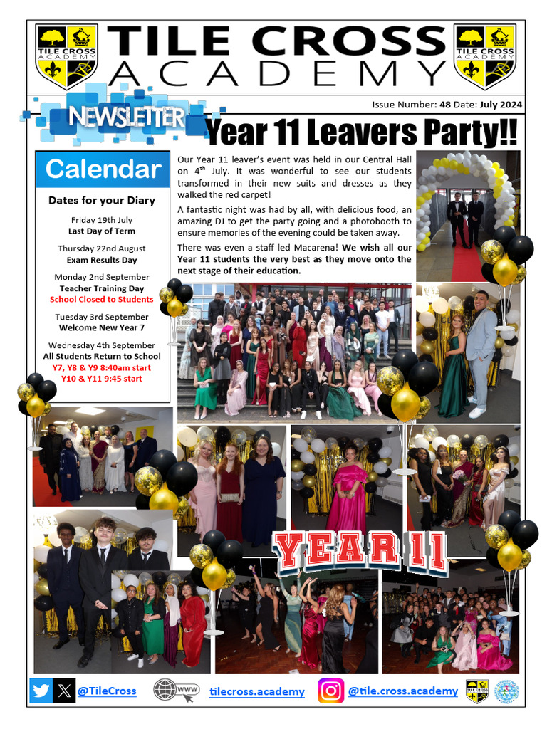 Tile Cross Academy July 2024 Newsletter | PDF