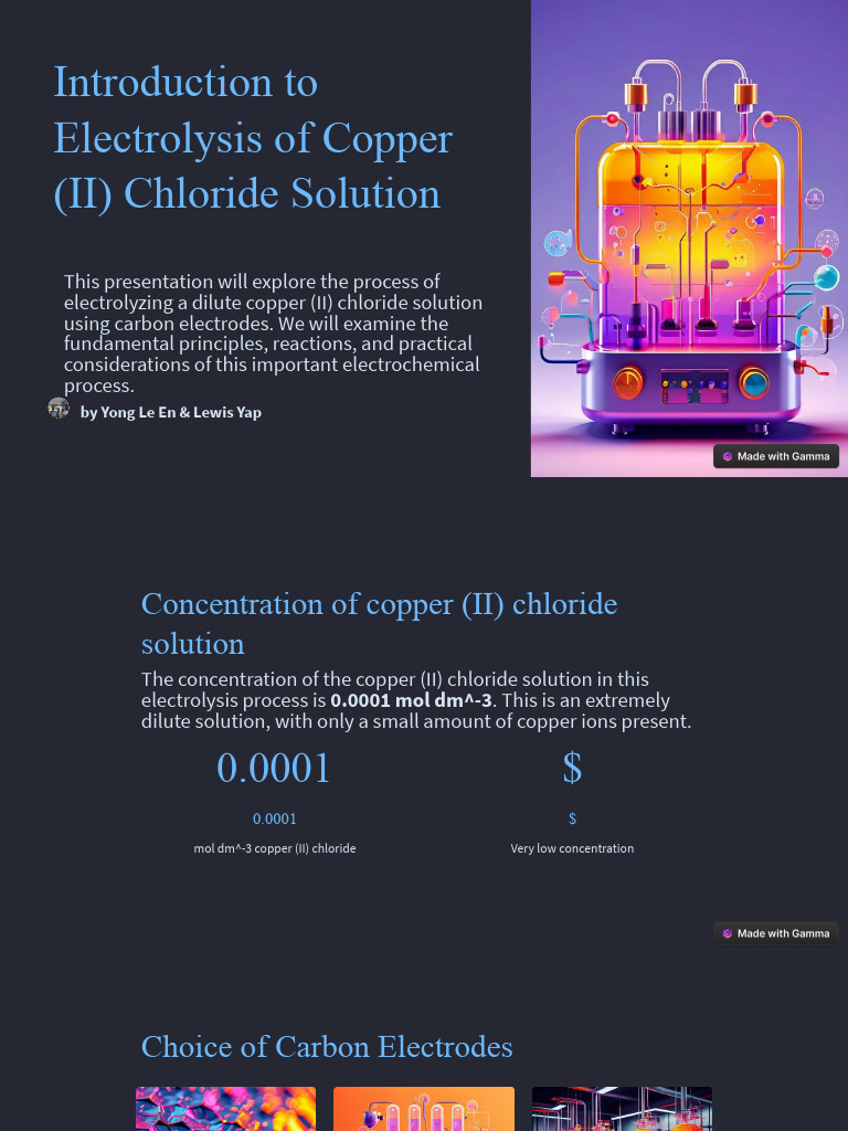 Electrolysis of Copper(II) Chloride Solution | PDF | Redox ...