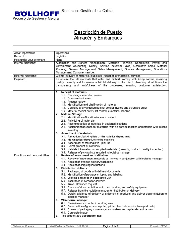 AAAI Almac - N y Embarques - 03 10 17 | PDF | Logistics | Packaging And Labeling