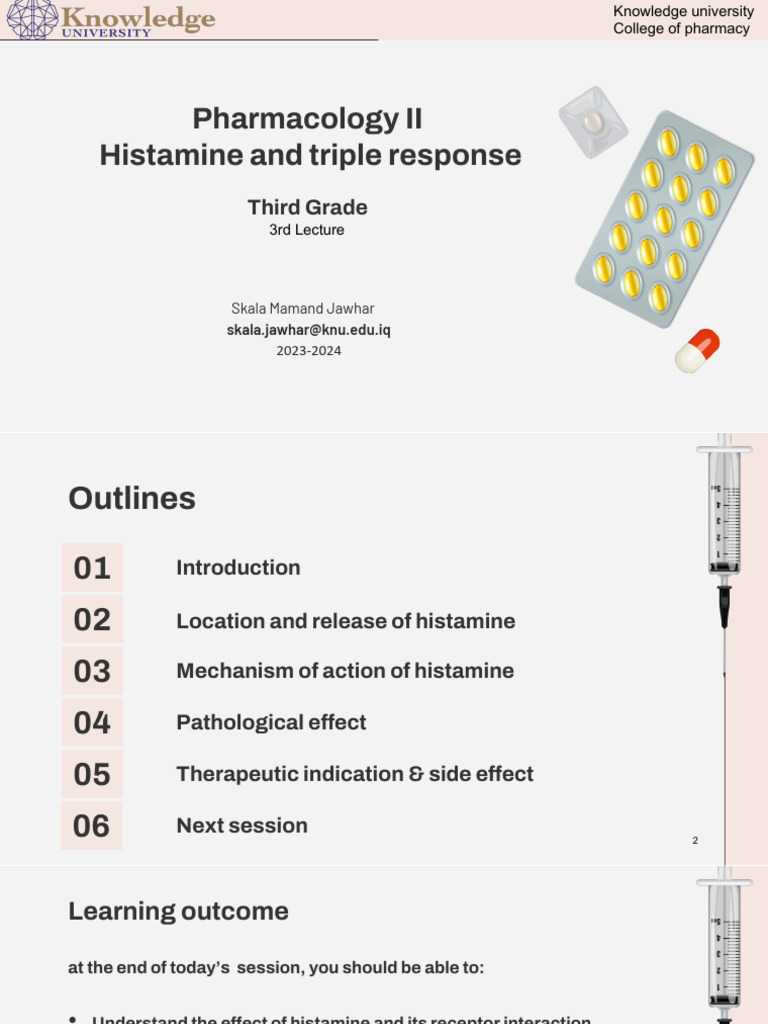 3rd Histamine Triple Response | PDF | Vasodilation | Allergy