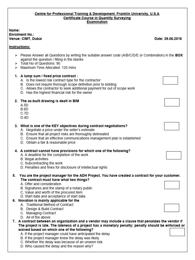 CQS Exam Mock - QP-29.06.2017 | PDF | Lawsuit | Mediation