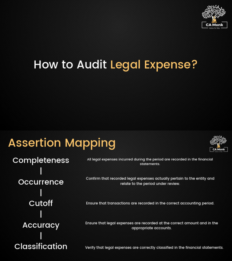 Auditing Legal Expenses: Key Assertions | PDF
