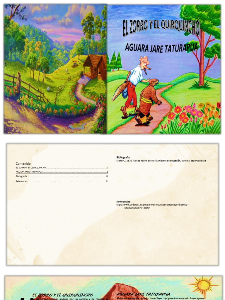 El zorro y el quirquincho: cuento infantil | PDF