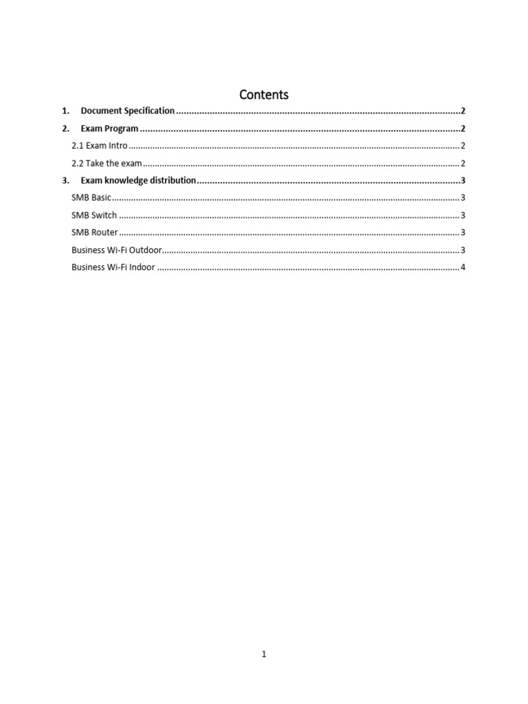 TPNA SMB Examination Outline | PDF | Network Switch | Computer Network